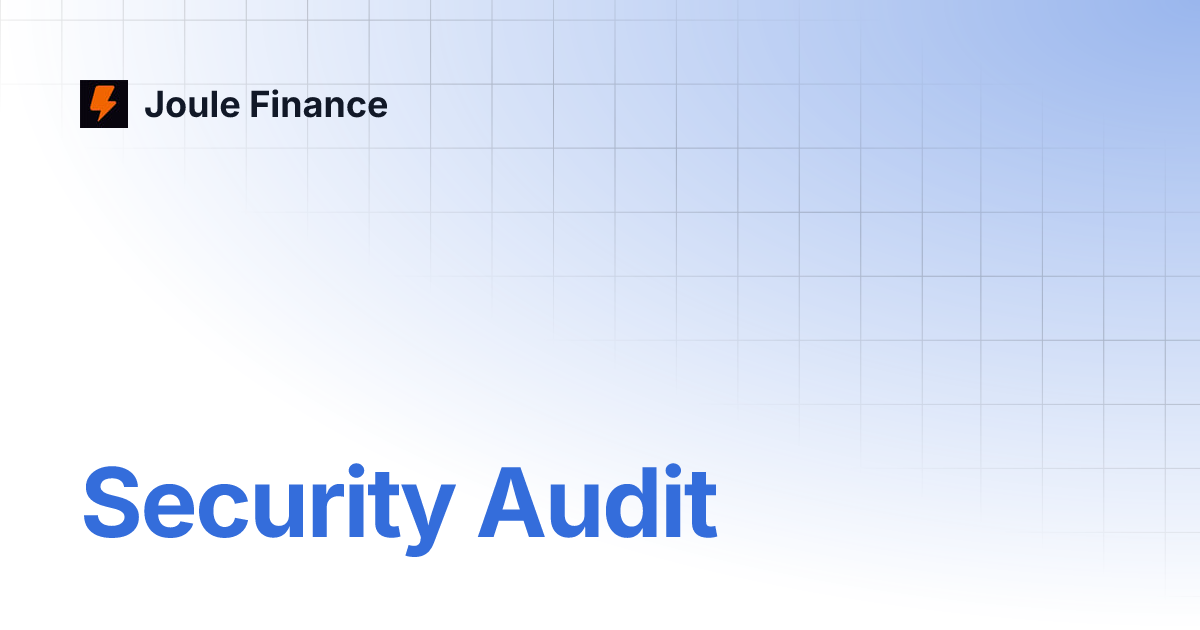 Security Audit | Joule Finance